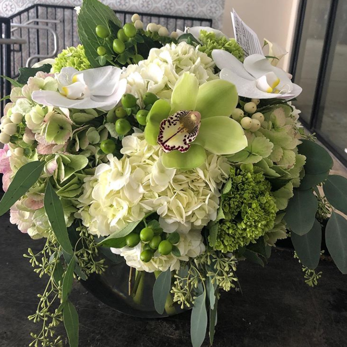Divine White & Green - Miami Flower Delivery - The Blonde Tulip